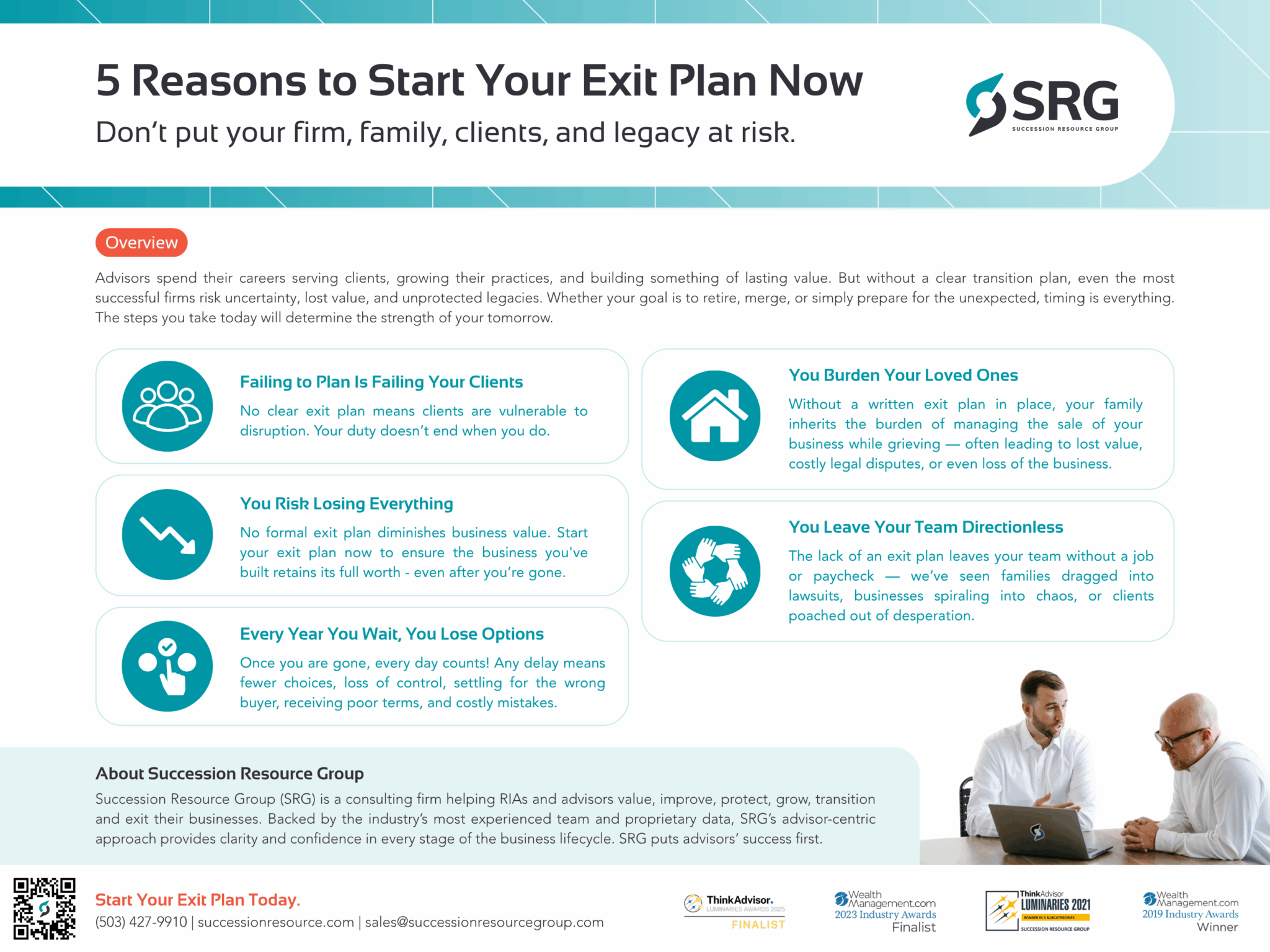 5 Reasons to Start Your Exit Plan Now - Succession Resource Group ...